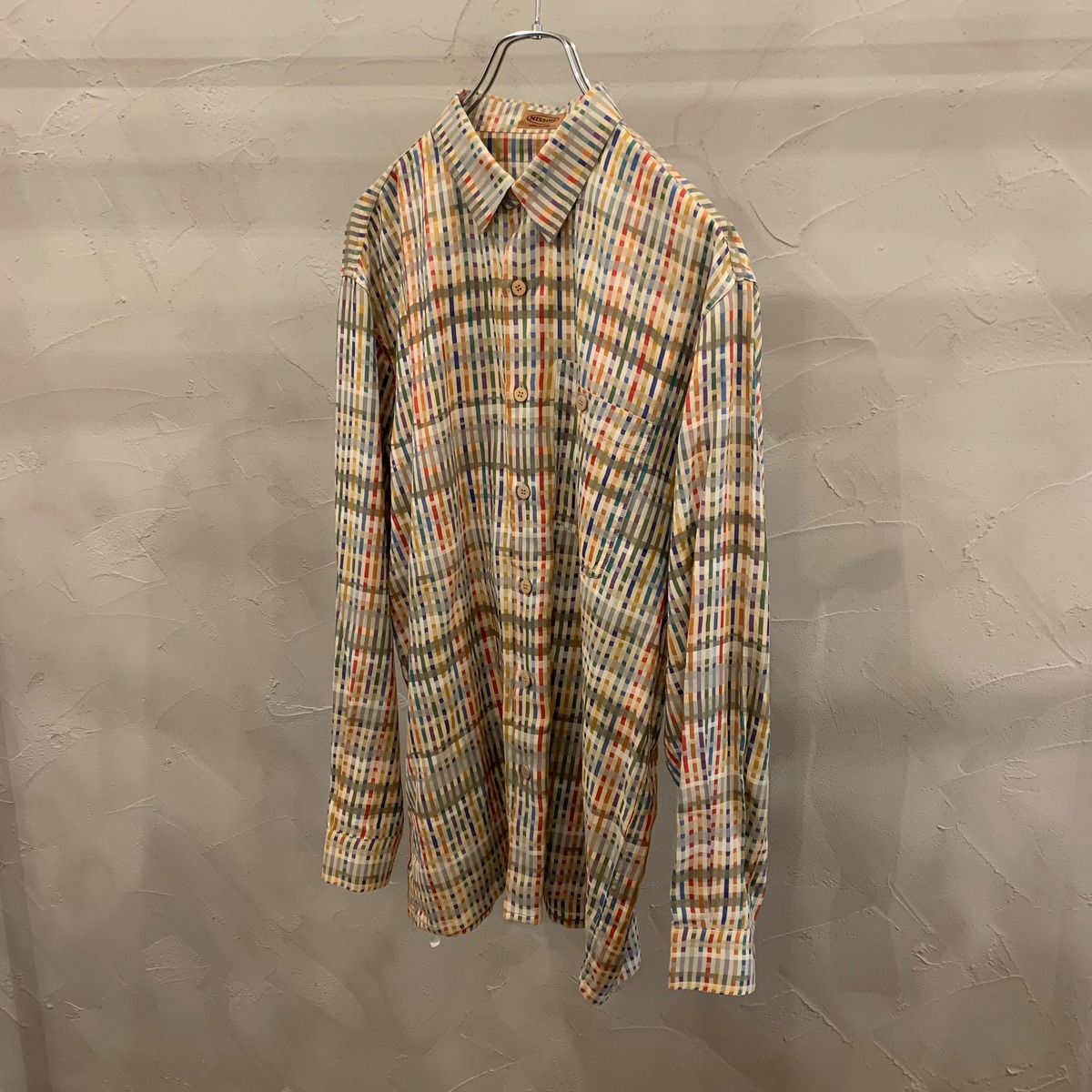 MISSONI / block check shirt / 90's | ROOM