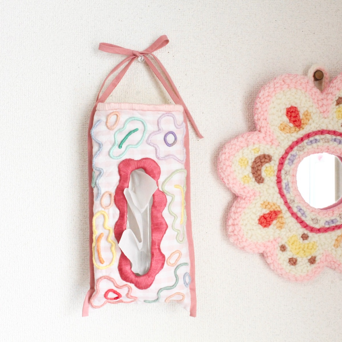 【COROMANI】ぷっくりお花のティッシュケース〈PINK〉 | coromani