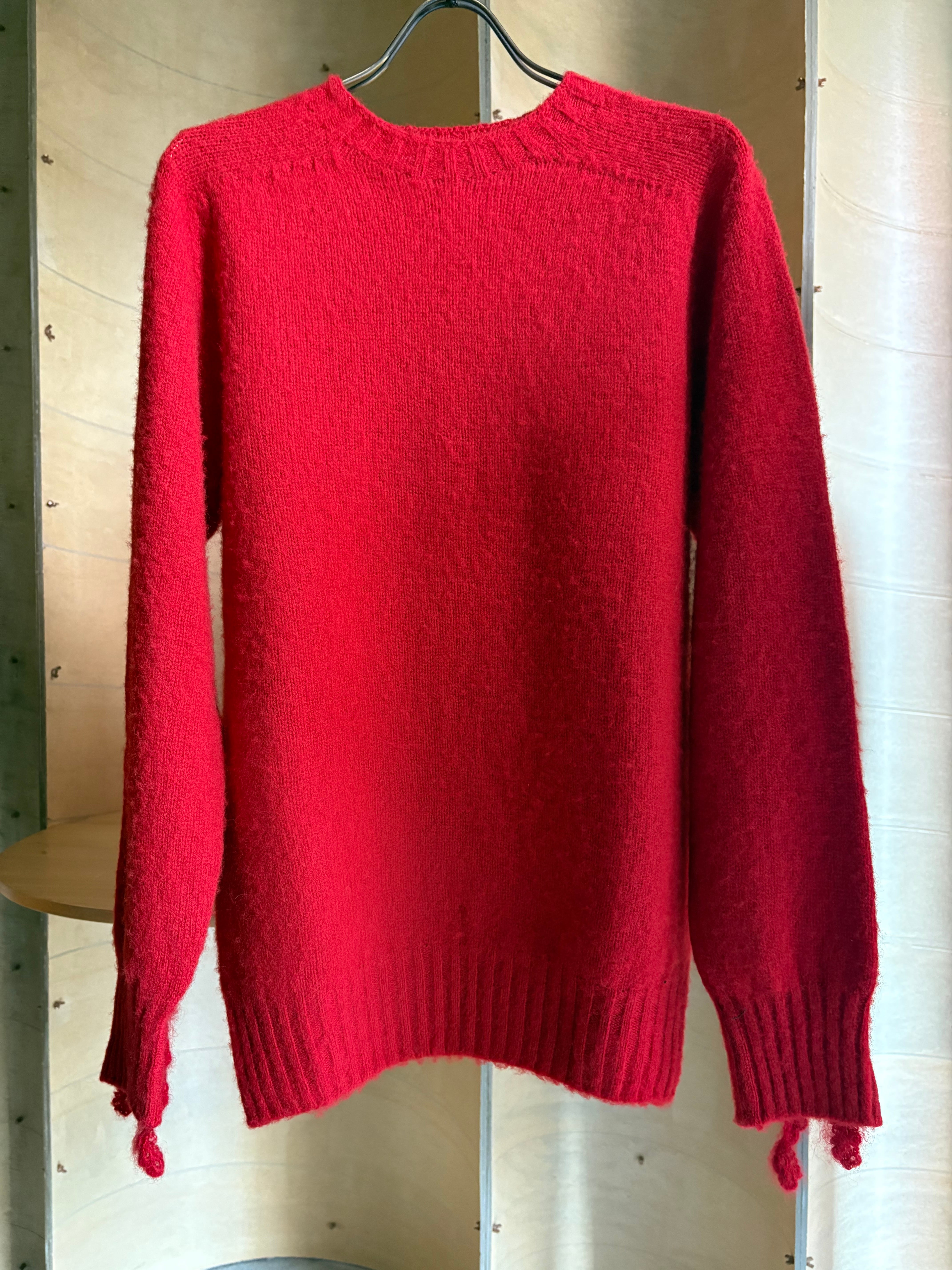 tao ESK シェットランドウール天竺×エジング手編ニット | SIX6