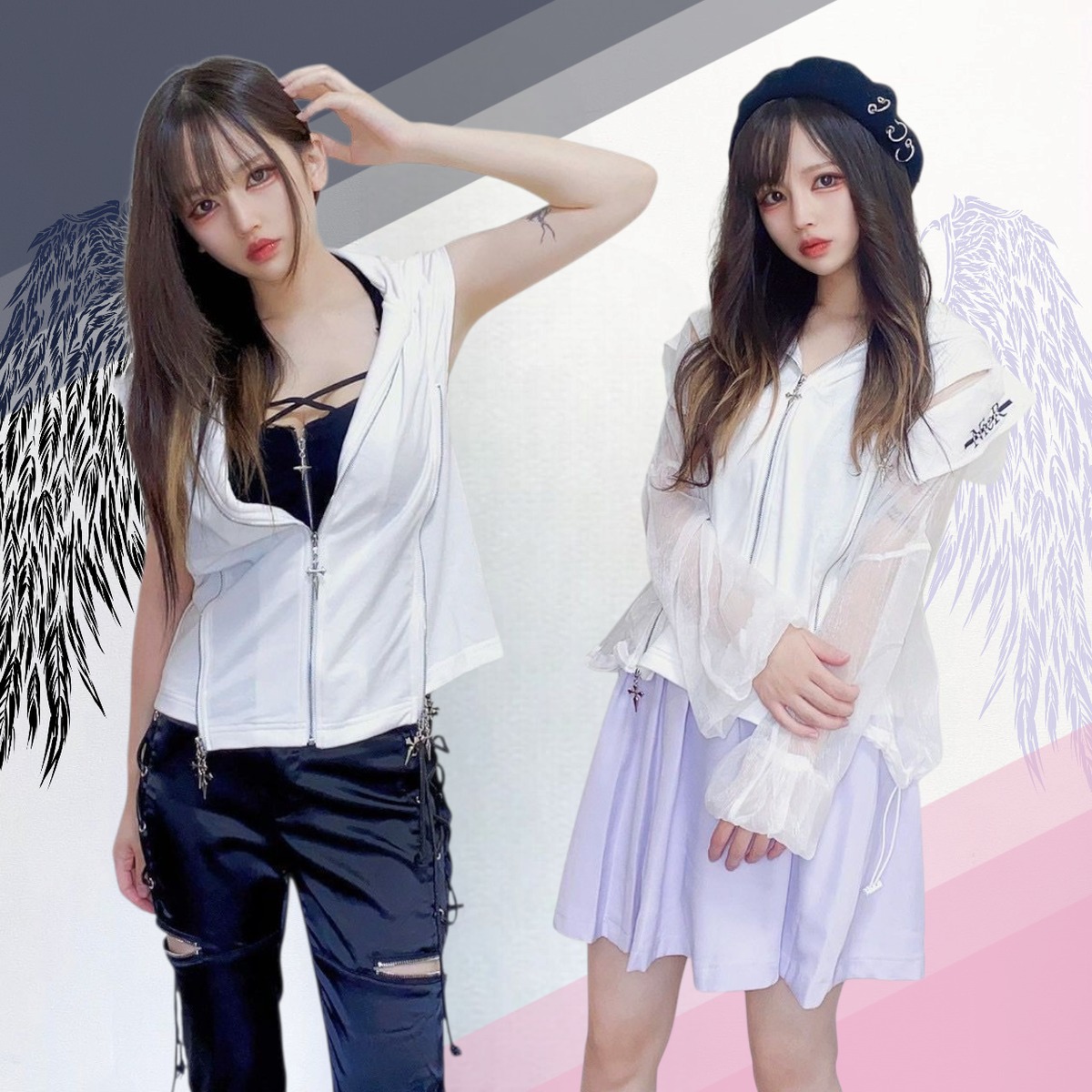 夏用3WAY VISUAL 9ZIP OUTER【WHITE】 | NIER CLOTHING