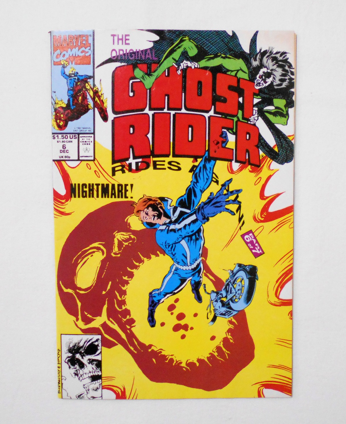 【ゴーストライダー THE ORIGINAL GHOST RIDER RIDES AGAIN】 VOL.1 NO.6 MARVEL ＜1991 ...