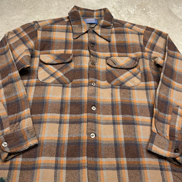 70s "PENDLETON" WOOL OPEN COLLAR SHIRT | DESERTSNOW
