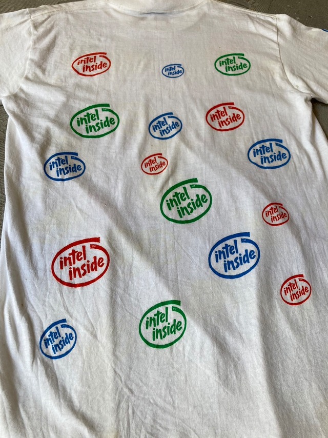 VINTAGE INTEL INSIDE Tシャツ 企業Tシャツ | vintage clothing twoface