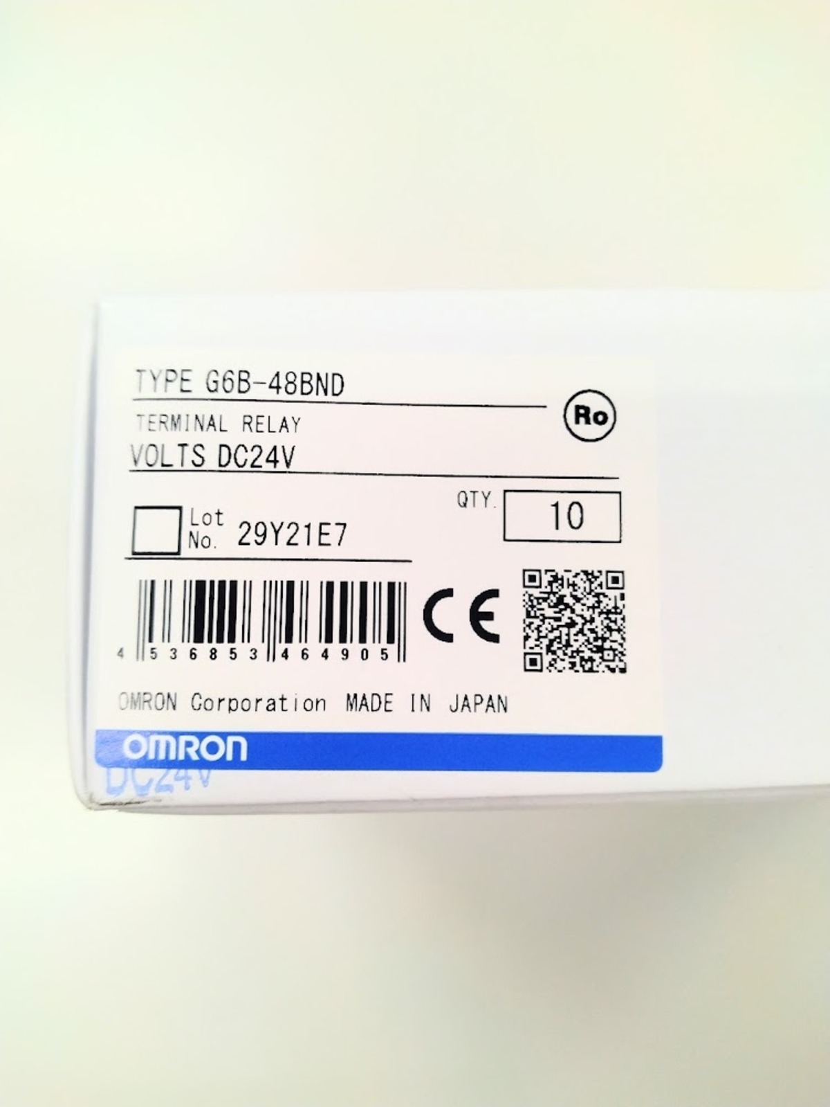 正規代理店購入 オムロン ターミナルリレー G6B-48BND DC24V 10個 | wscshop