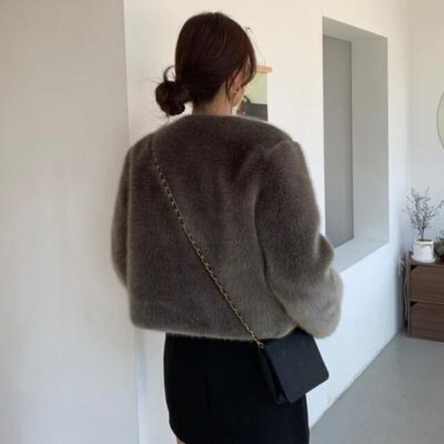 ファーコート ショート丈 フェイクファー QW155 | Qwert ファーコート ショート丈 フェイクファー QW155 | Qwert