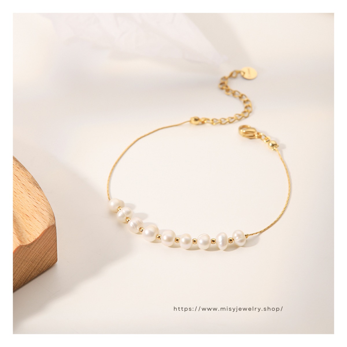 316L Simple Perl Bracelet | misyjewelry