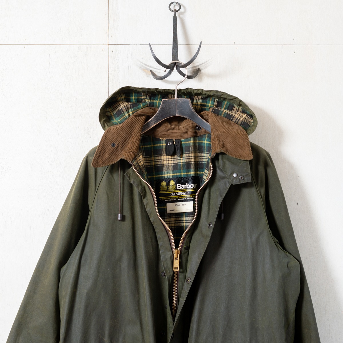 【YKK Bar Zip】Gamefair Sage 2crest c42 @1984 e2440c | British wax-jacket ...
