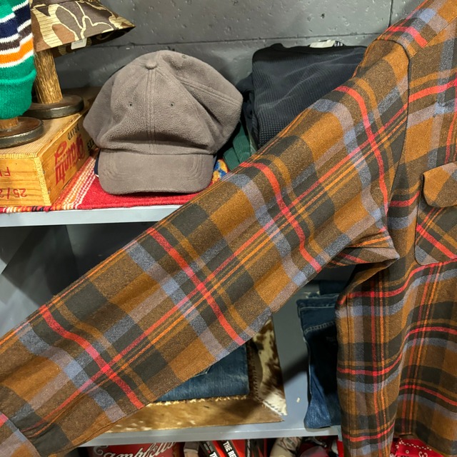 70s Pendleton L/S Open Collar Wool Shirt | VOSTOK