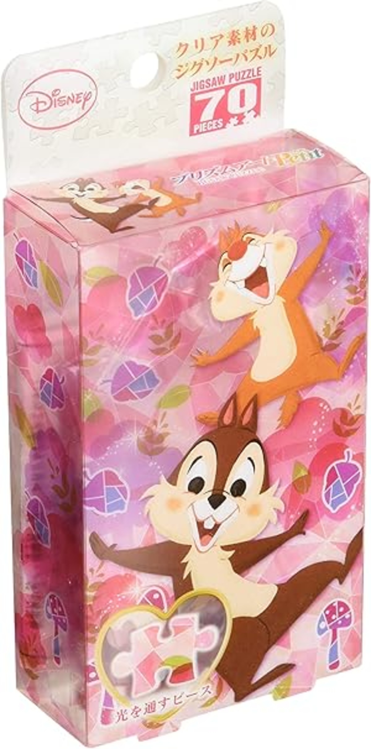 70ピース ジグソーパズル プリズムアートプチ グラスアートシリーズ ディズニー グラス・ナッツ(10x14.7cm) | hero01