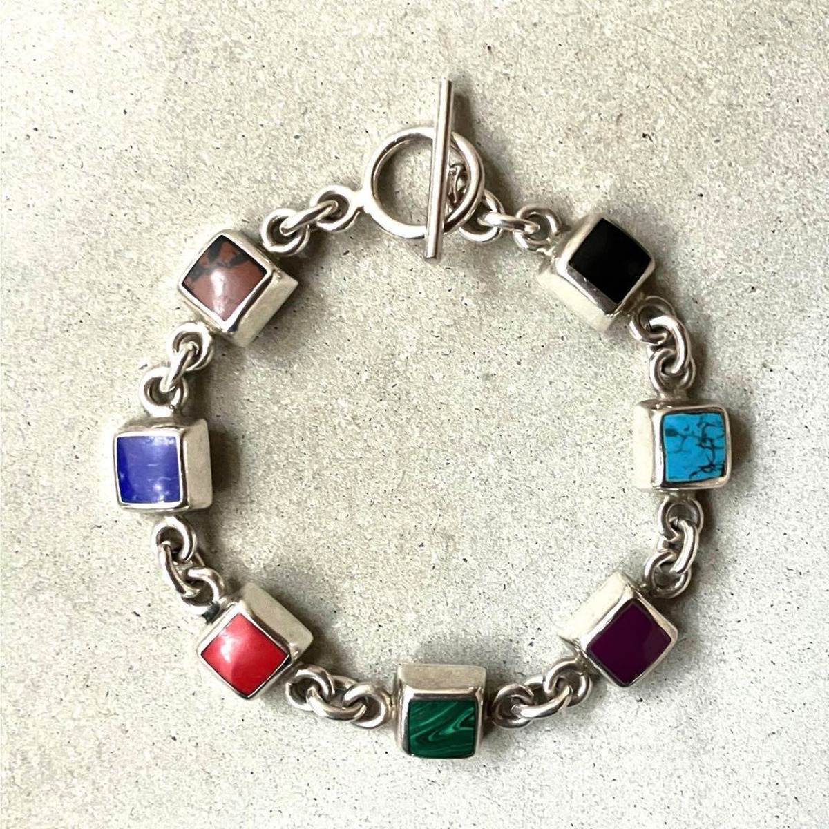 メキシコ製 MEXICO ヴィンテージ GEMSTONE ブレスレット 925 | unune