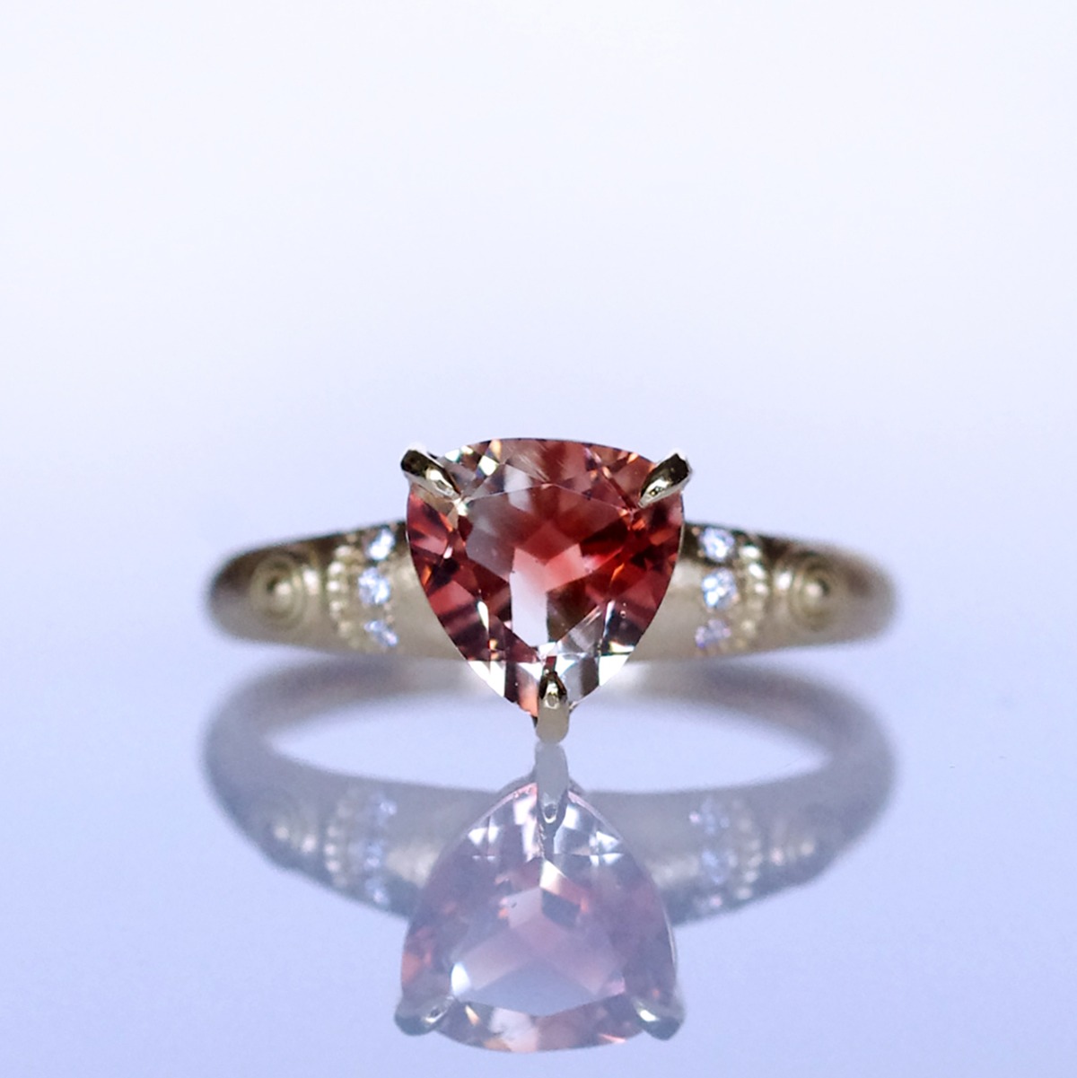 オレゴンサンストーン＆ダイヤK18リング FATA(ファタ）[F001] | aica