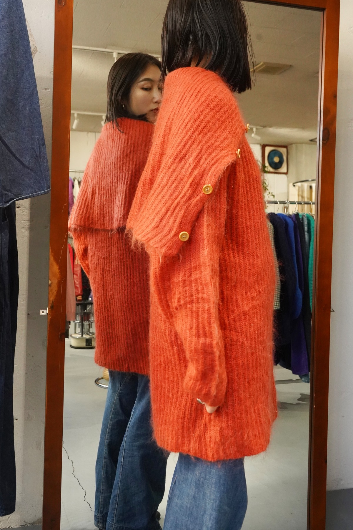 long neck mohair knit | ism