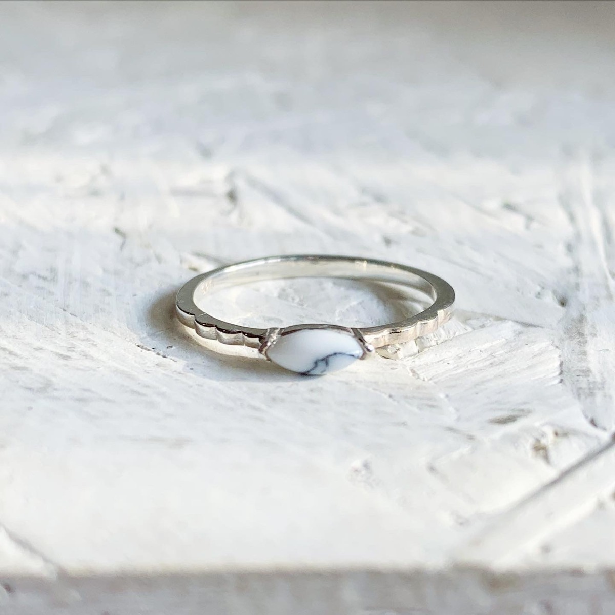 Howlite rice ring | treasured friends