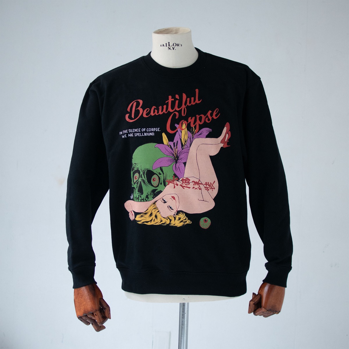 BEAUTIFUL CORPSE SWEAT SHIRT Black | WORTHIES 公式オンラインストア【ワージーズ】
