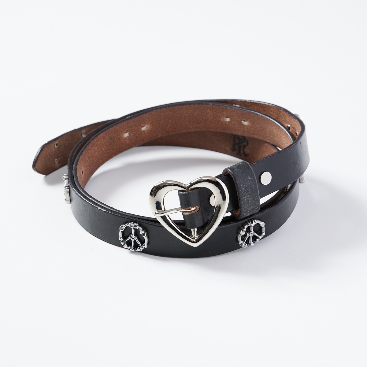 BONES PEACE / 13-STUDS LONG & NARROW BELT | BLACK | FIRSTRUST TOKYO