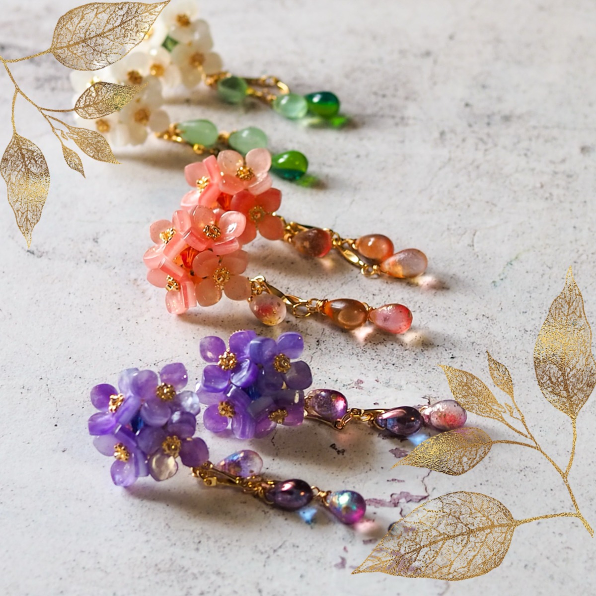 花合わせのイヤリング | Jasper&Cats