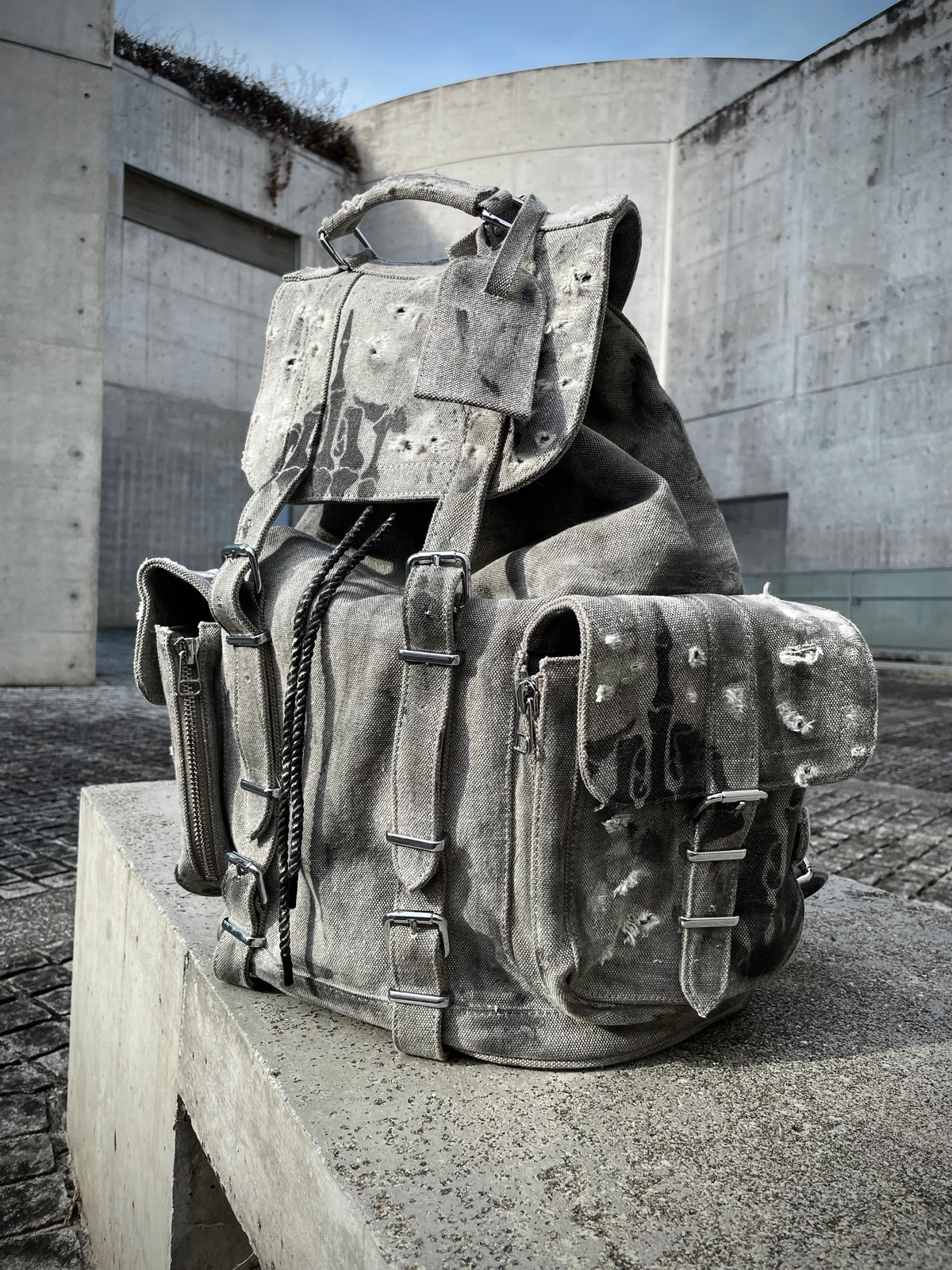 【Only One】Vintage Cotton Dirty Bone Backpack No.031 【021】 | ENVIABLE