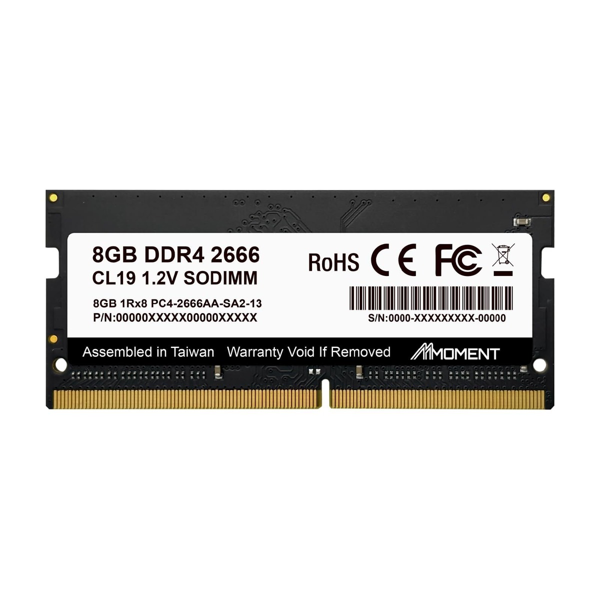 MMOMENT DDR4 8GB 2666Mhz SODIMM ノートPC用メモリ (CL19/1.2V/260ピン) | loop0707