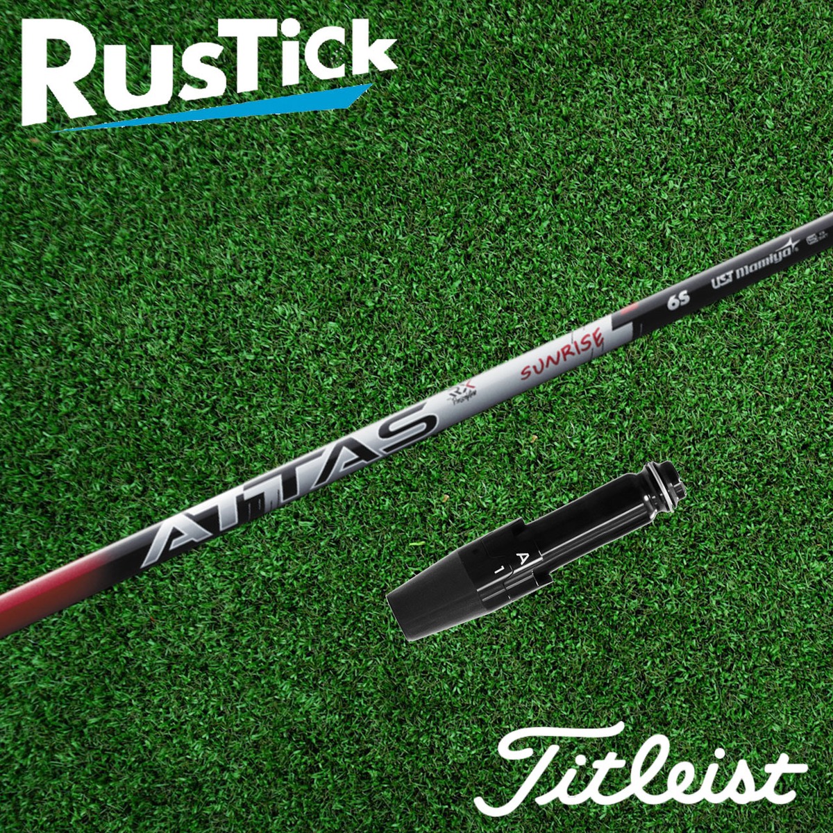 RusTick タイトリスト 互換性 スリーブ付き UST マミヤ アッタス RX サンライズ レッド ATTAS RX SUNRISE RED | RusTick