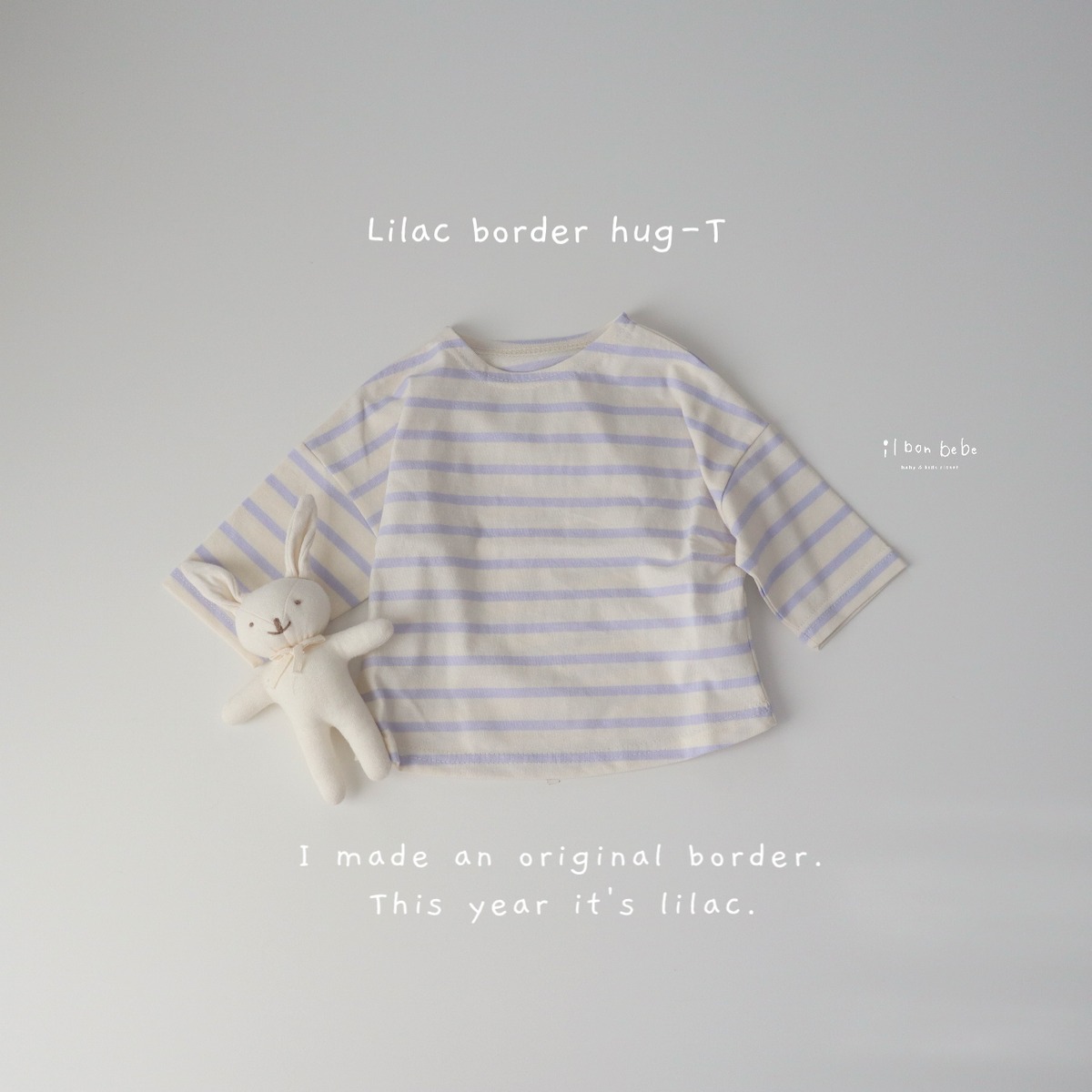【original】Lilac border hug-T | ilbon bebe