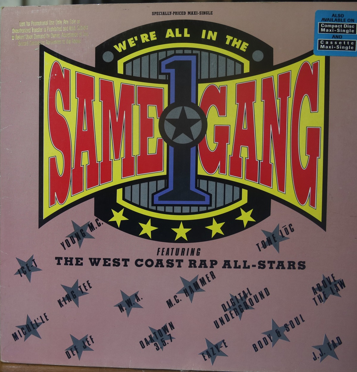【12inch】The West Coast Rap All-Stars / We're All In The Same Gang ...