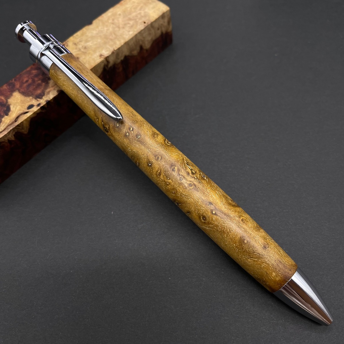 【スタビライズドウッド チーズウッド】木軸ペン 三神シャープ1100 / 三神ボール1000 | 富士瘤 Craft