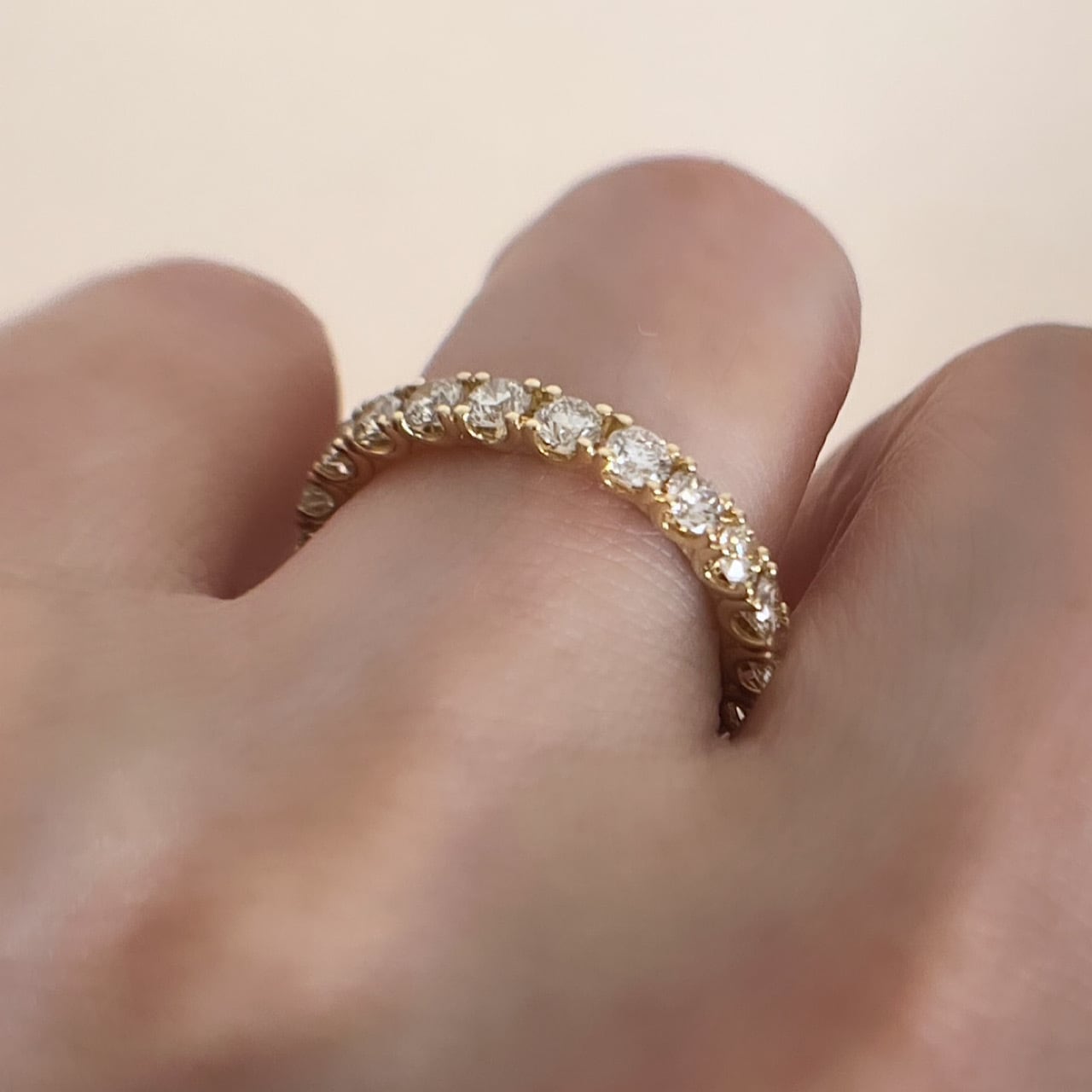 ダイヤモンド ハーフエタニティ リング 1.00ct K18イエロー ダイヤモンド ハーフエタニティ リング 1.00ct K18イエロー