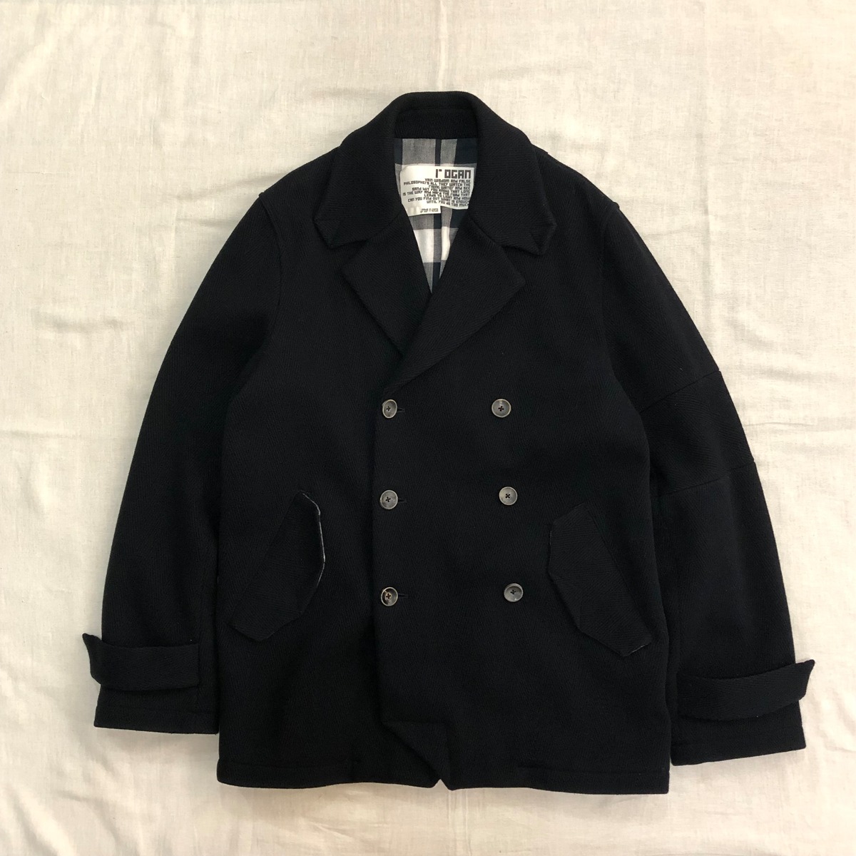 NYC発 ROGAN カシミア混ウールピーコート BLACK L | digeridoo