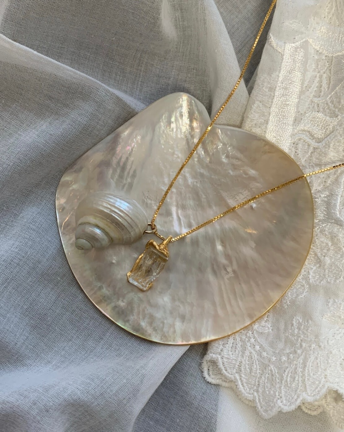 Seashell chain necklace | kakera shop