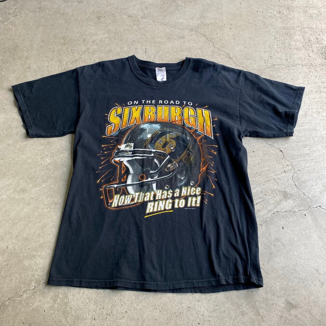 00年代 NFL PITTSBURGH STEELERS SIXBURGH チームプリント Tシャツ メンズXL相当 古着 ピッツバーグ ...