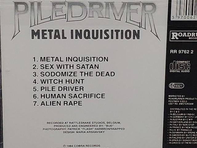 PILEDRIVER パイルドライバー METAL INQUISITION メタル・インクイジション パイルドライヴァー スピードメタル ...