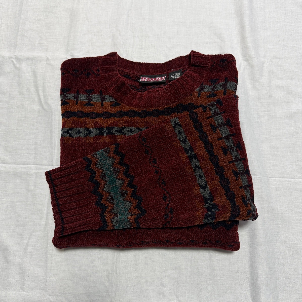 1990's "JANTZEN SPORT" acryl knit sweater native L / 90年代 "ジャンセンスポーツ ...