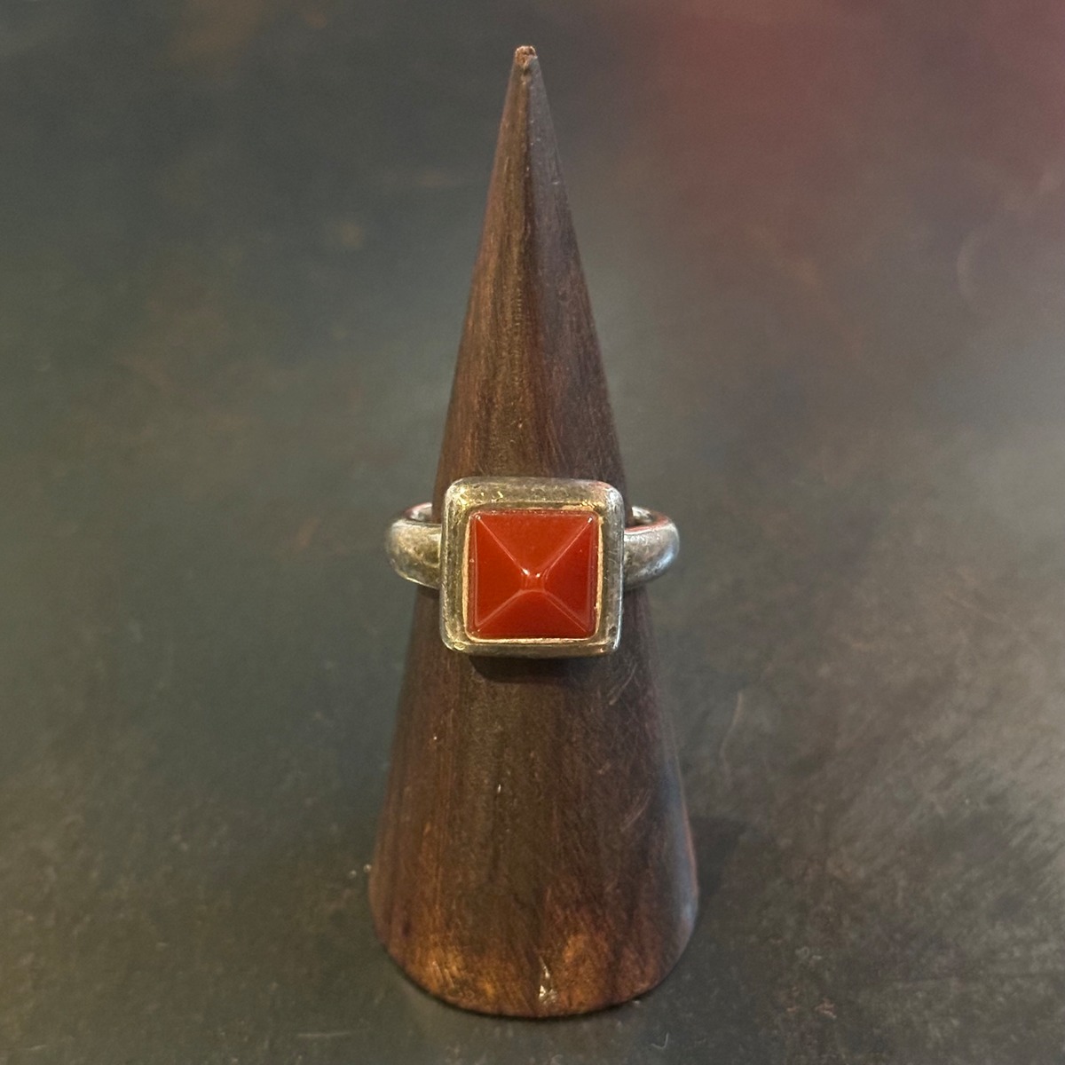 SILVER925 ORENGE STONE DESIGN RING/シルバー/リング | maryland_accessories