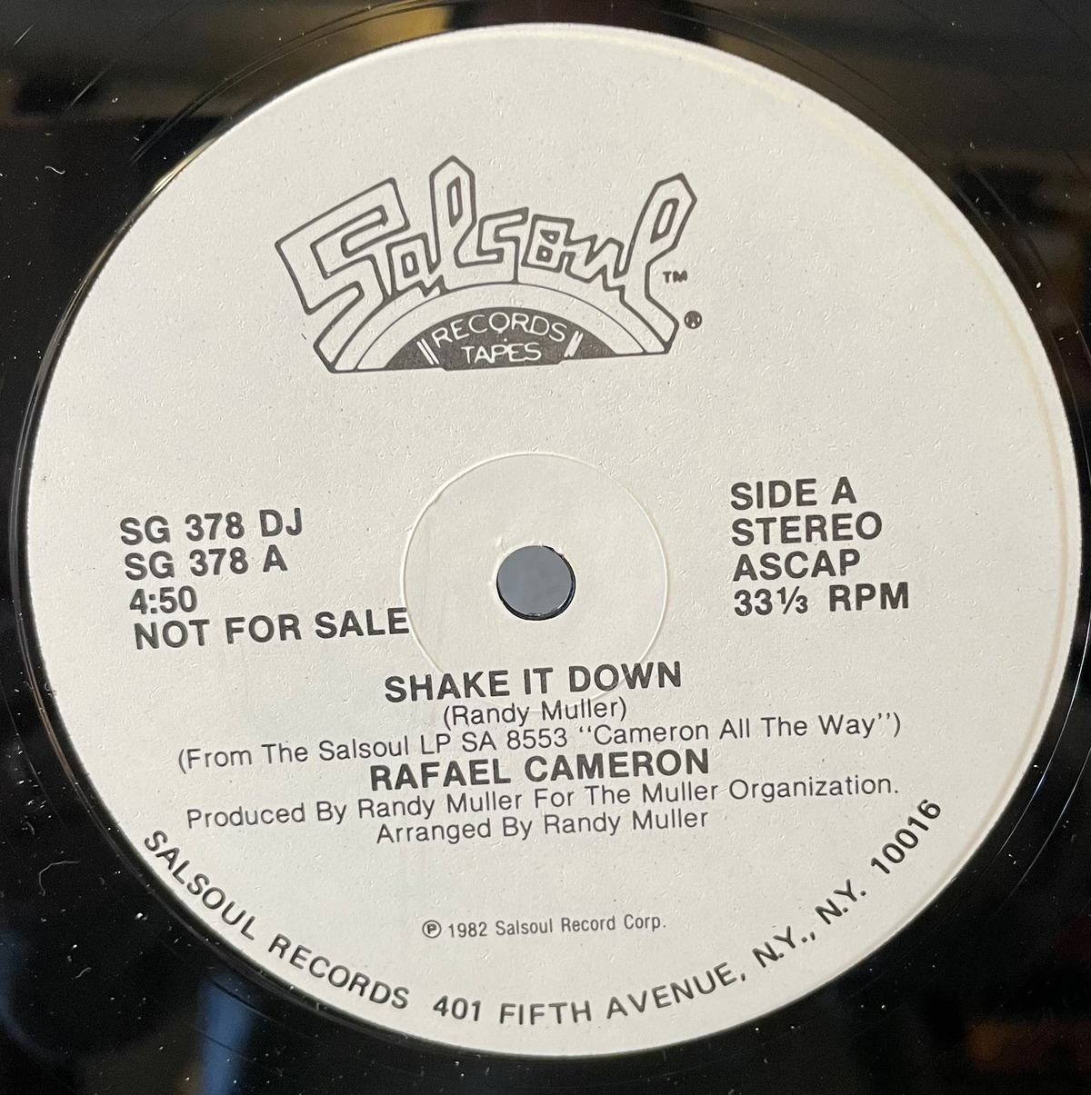 Rafael Cameron "Shake It Down" US PROMO 12" | EAD RECORD
