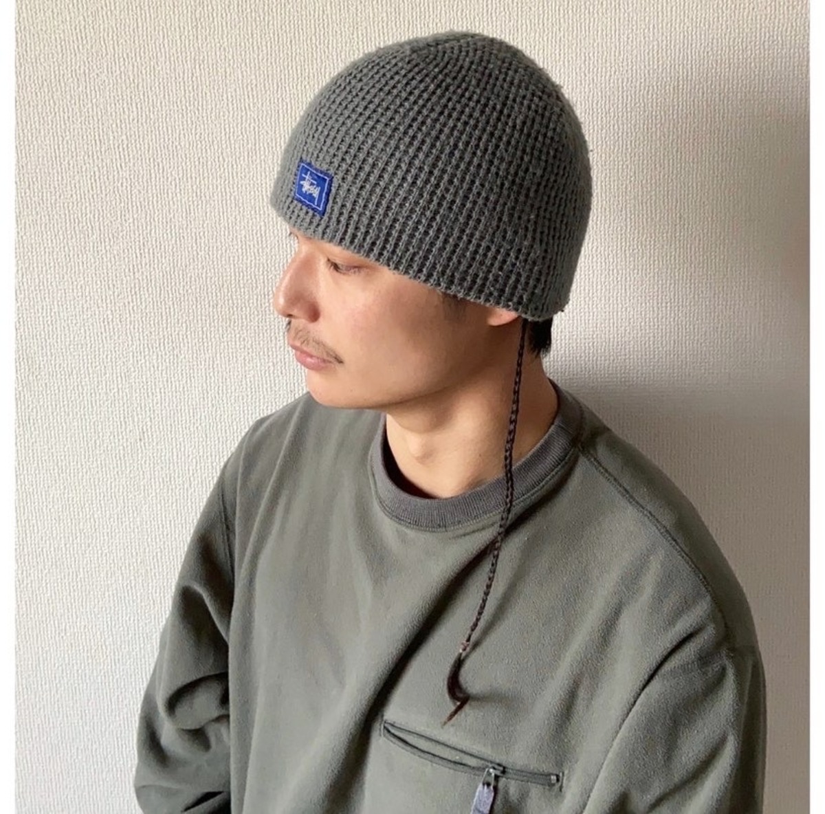 00s old stussy gray knit cap | protocol