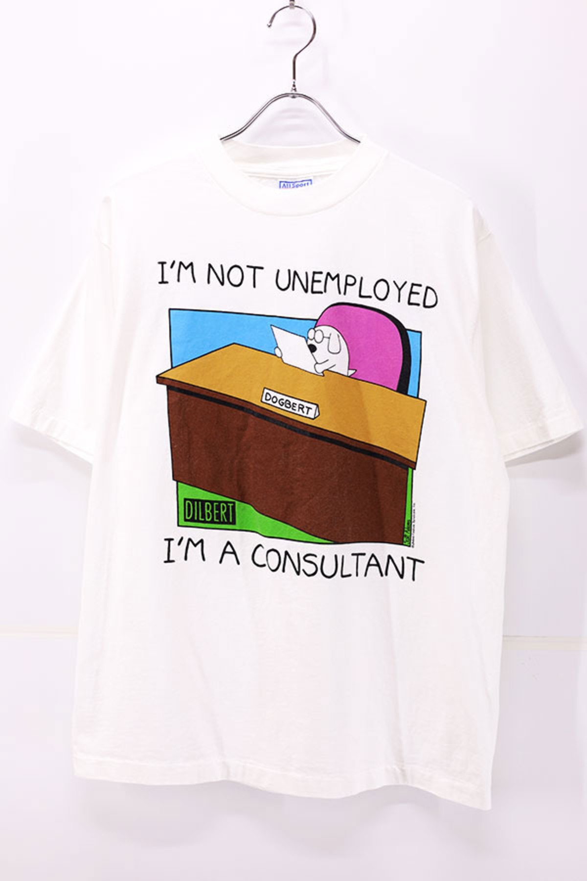 Used 90s USA ALL SPORT DILBERT Tech Comic Art Graphic T-Shirt Size L 古着 ...