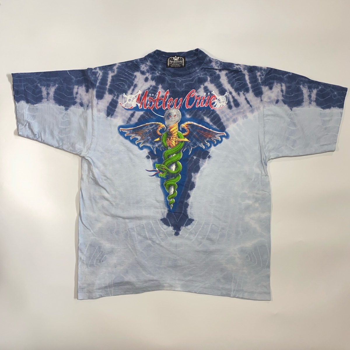 #MC005 [Symmetria] 80s-90s Motley Crue タイダイ Tシャツ ブルー系 XL 【 Deadstock ...