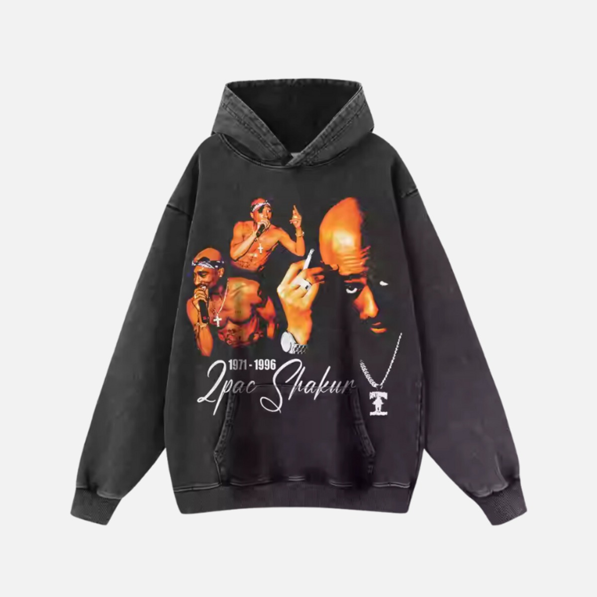 【FLEX1544】2Pac(TUPAC) Vintage Finished Hoodie | FLEX MADE | フレックスメイド
