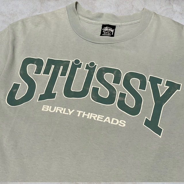 80’s~90’s old stussy “BURLY THREADS” Tee | curb