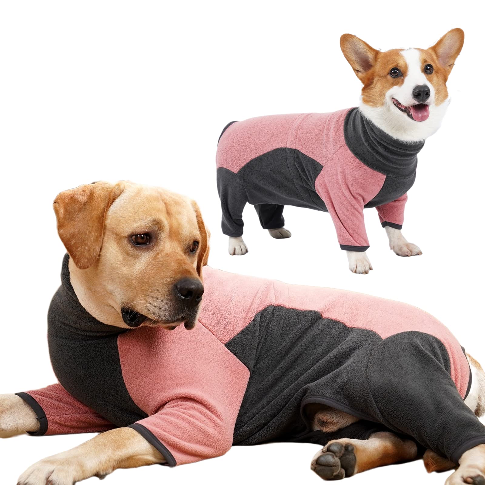 Ohmopie Dog Onsie、Fleece Dog Pajamas、Full Body Suit Windproof Winter ...
