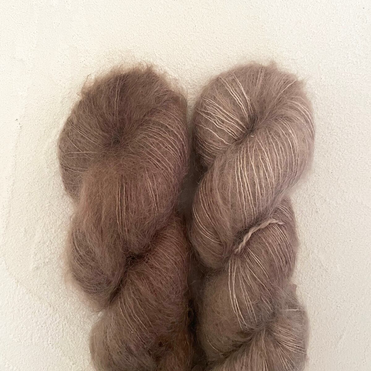 Silk Mohair【Moca Brown -Pale-】 | IRODORI YARN | 手染め毛糸専門店