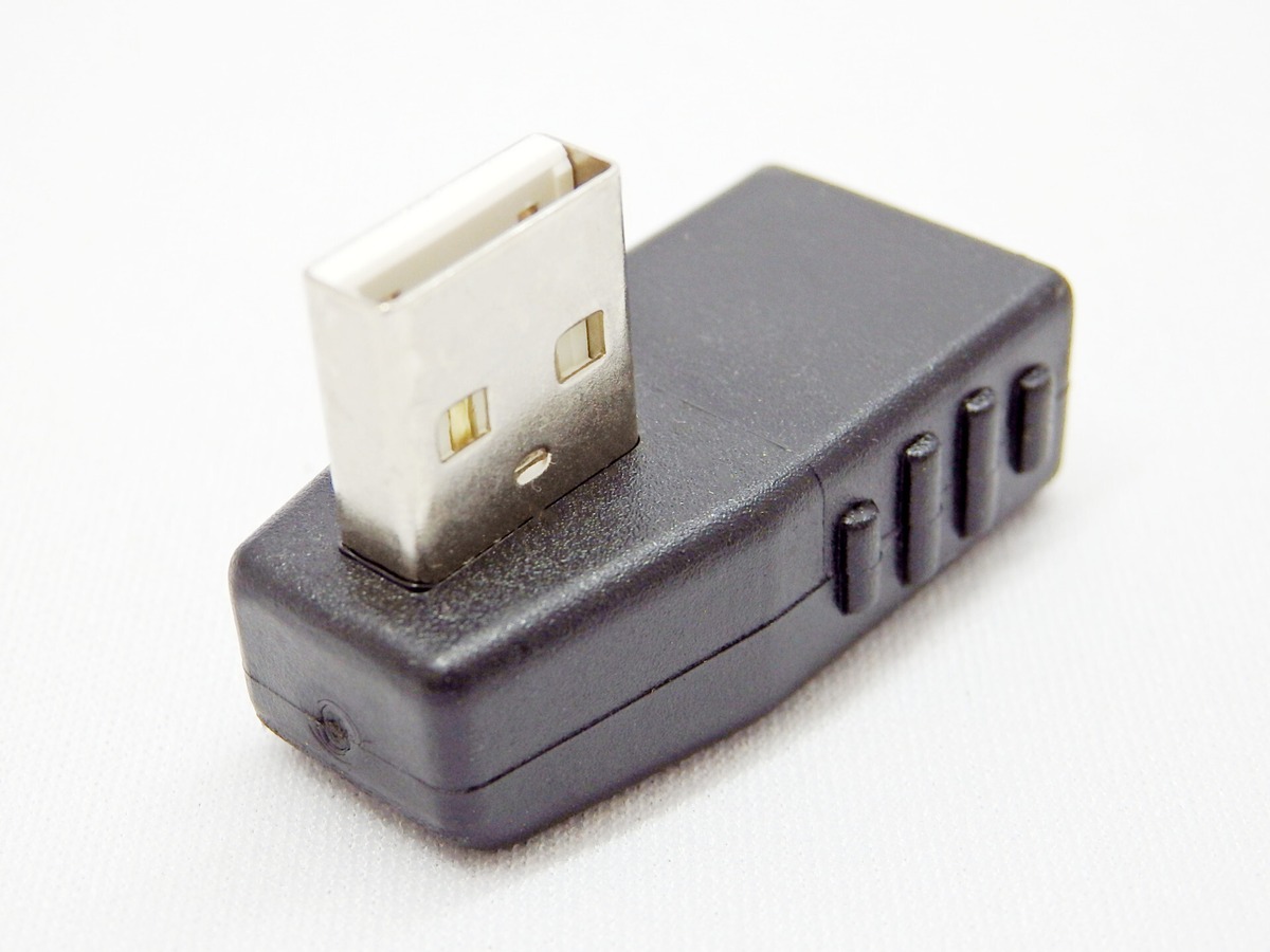 USB A(オス)- USB A(メス) L型下向き エスエスエーサービス SUAF-UAMUL | エスエスエーダイレクトBASE店