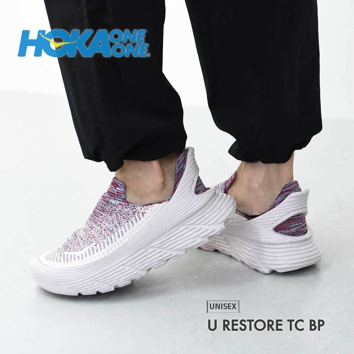 HOKA ONE ONE [ホカオネオネ] U VIBRANT BLOOM RESTORE TC [1162810] リストア TC BP・スリッポン・サステナブル素材・軽量・厚底・履きやすい ...