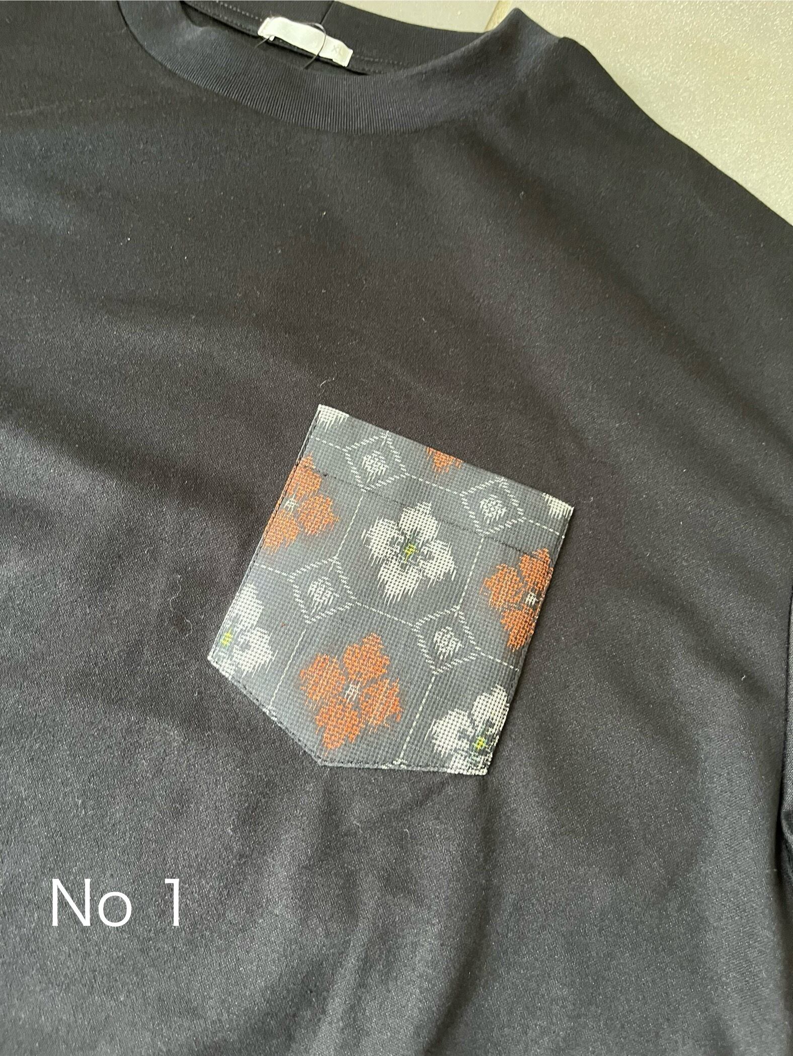 着物ハギレポケットTシャツ 着物リメイク | saico 着物ハギレポケットTシャツ 着物リメイク | saico