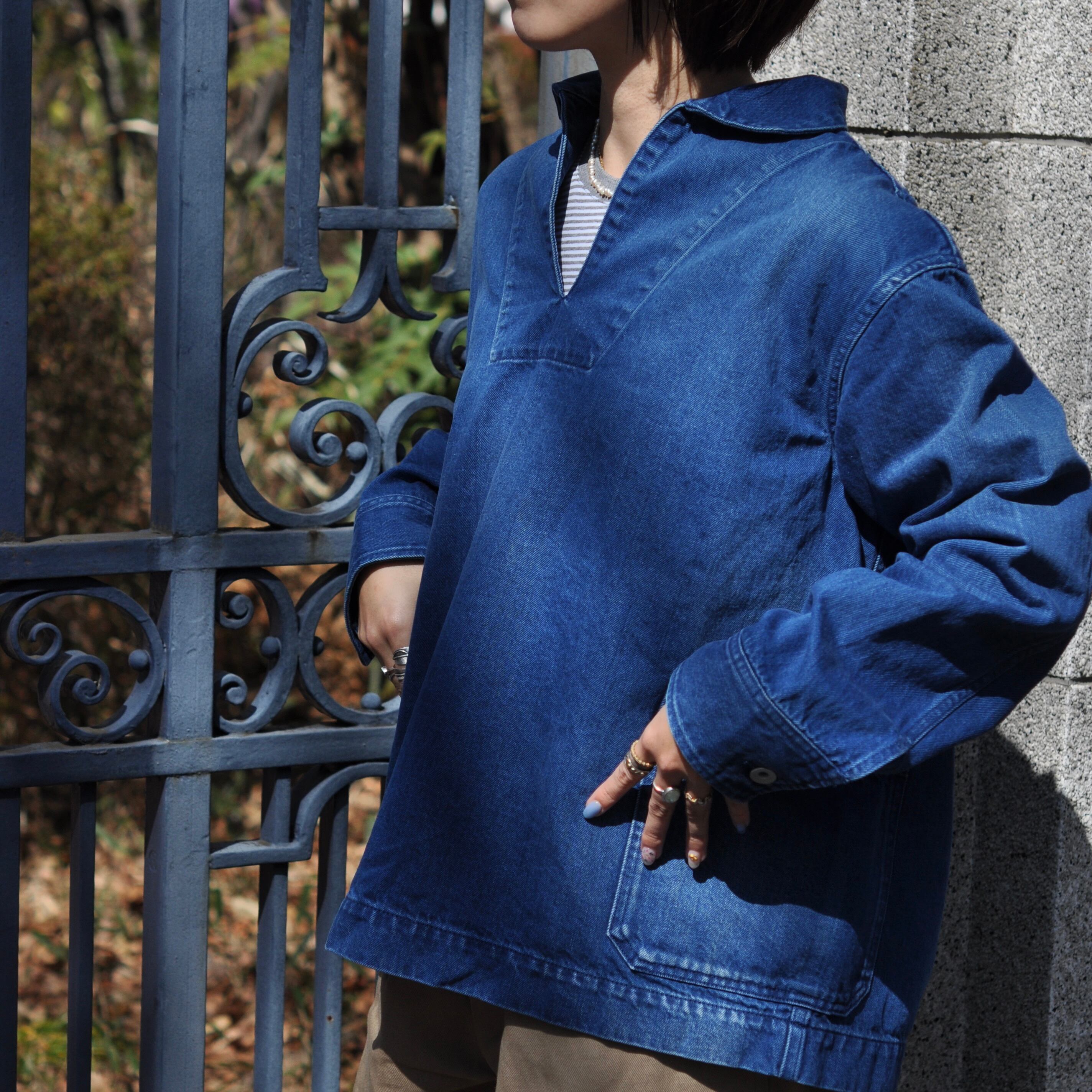 veritecoeur denim pullover jacket -blue indigo- | Pay ID