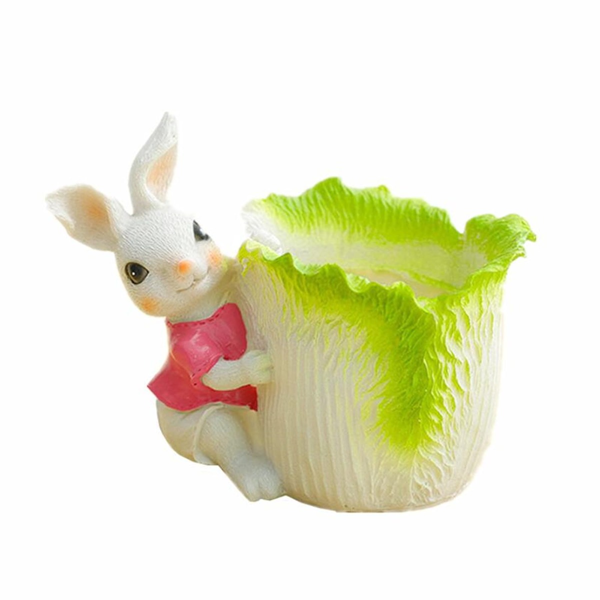 Tang Song Creative Resin Carving Rabbit Handicraftsペンと鉛筆ホルダーオフィスデスク用品 ...