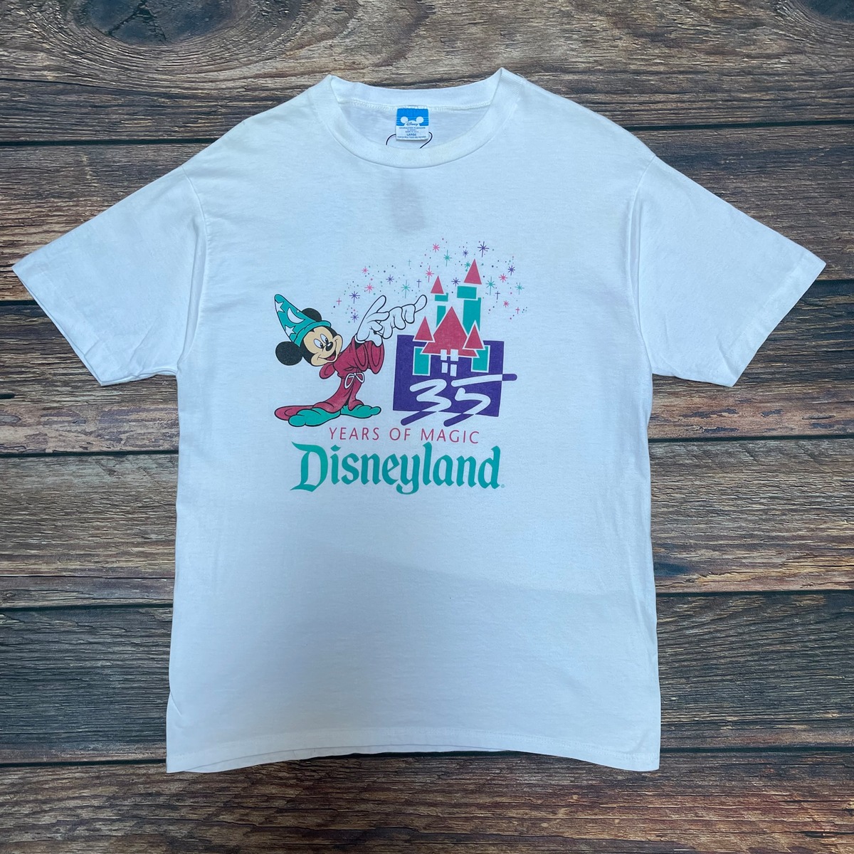80’s USA製 ディズニーランド35周年 半袖Tシャツ Lサイズ | 古着屋DIGDIG
