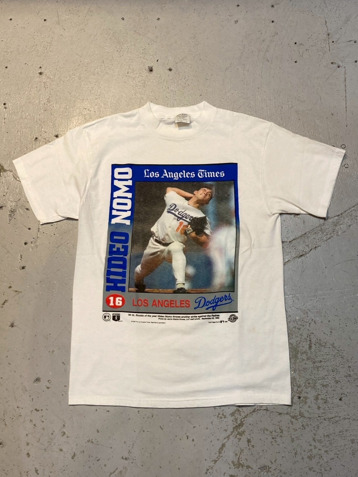VINTAGE 90's DODGERS 野茂英雄 PRINT T-SHIRT MADE IN U.S.A. | vintage ...