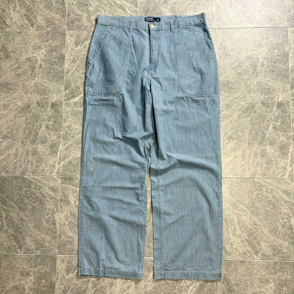 1990s~ Polo Ralph Lauren Baker Pants Type "Chambray" / 1990年代~ ポロラルフ ...