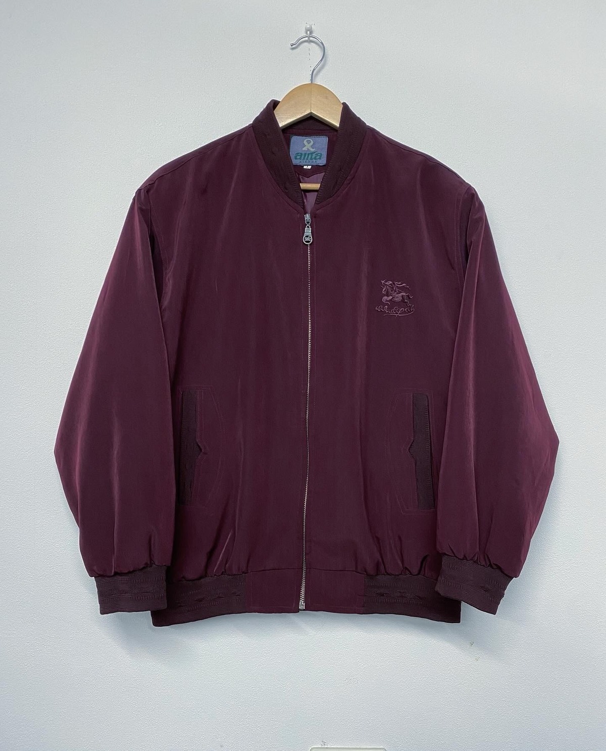 90sAIERDA Rayon Design Rib Bomber Jacket/L | ACIDHOUSE Vintage＆New ...